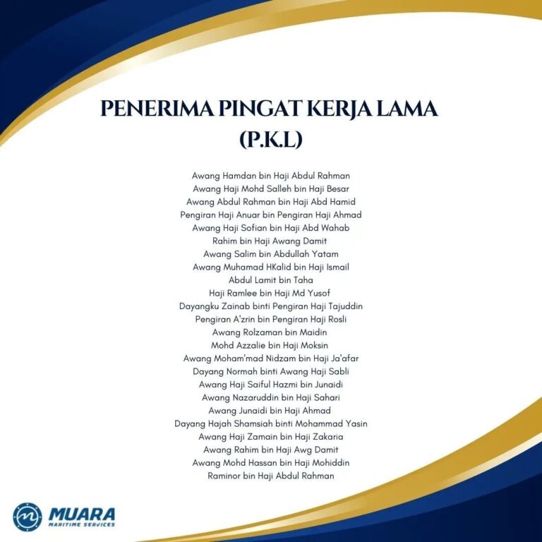 Ucapan Tahniah - Muara Maritime Services